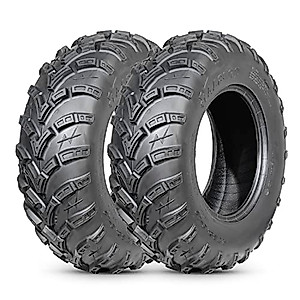 HALBERD 6PR ATV/UTV Tires, 25x8-12 All Terrain 15mm Tread Depth 25x8x12 Trail Sand Off-Road Tires, Set of 2 ATV Tires