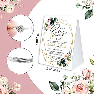 Bridal Shower Ring Game, Put a Ring On It Bridal Shower Game with 50 Fake Rings, Bridal Shower Decorations, Wedding Game, Bachelorette Hens Party Game for Guests - RG11