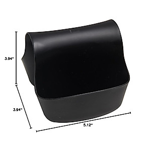 Umbra Saddle Caddy – Flexible Rubber Organizer for Double Kitchen Sink, Storage for Dish Sponge, Scouring Pads and more, Black, Small