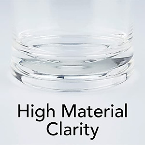 Arora Classic Clear Plastic Tumblers, Set of 4pcs x 16oz and 4pcs x 12oz