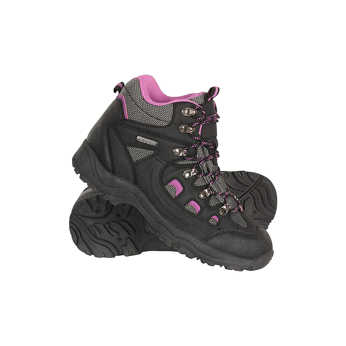 Mountain Warehouse Adventurer Womens Waterproof Hiking Boots Black Womens Shoe Size 8 US