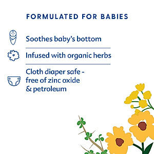 Motherlove Diaper Balm (1 oz) Organic Herbal Diaper Rash Cream—Cloth Diaper Safe, Zinc Oxide- & Petroleum-Free—Ideal Diaper Bag Size