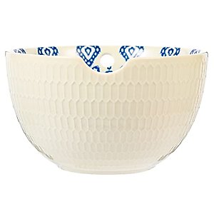 MAGICLULU Ceramic Yarn Bowl for Knitting and Crocheting Yarn Storage Bag for Beginner Crocheter Knitter Craft White