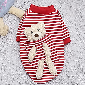 Dog Sweater Dog Sweaters for Small Medium Dogs with Pocket Bear Warm Small Dog Sweater Soft Puppy Sweaters for Small Dogs Winter Pet Dog Cat Sweater Clothes for Girls or Boys