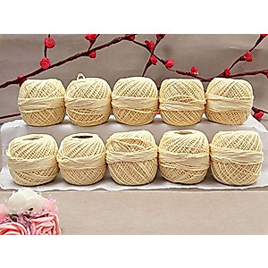 S2J Embroidery Yarn Cotton Crochet Thread Lot of 10 Pcs Knitting Tatting Ball