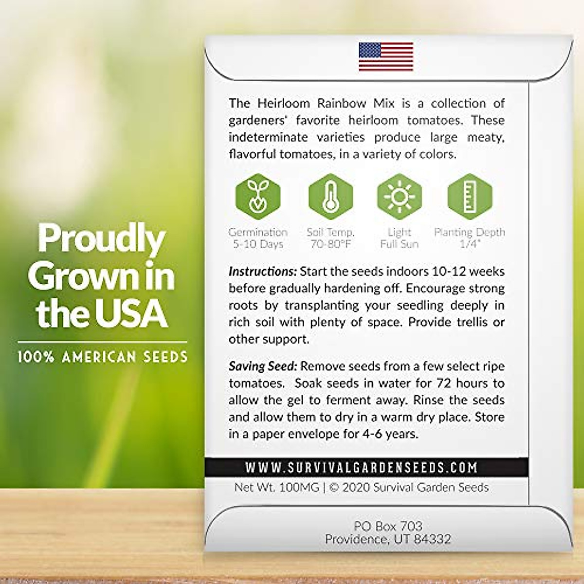 Survival Garden Seeds - Heirloom Rainbow Mix Tomato Seed for Planting - Packet with Instructions to Plant and Grow in Your Home Vegetable Garden - Non-GMO Heirloom Variety