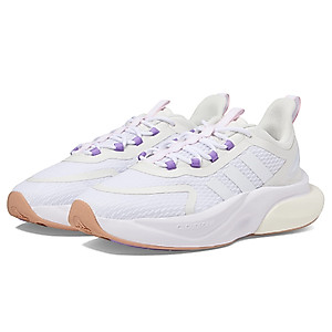 adidas Women's Alphabounce+ Sneaker, White/White/White, 8