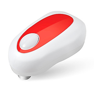 Electric Can Opener, Open Any Can Shape with One Press, Smooth Edge, Food-Safe and Battery Operated Can Opener Electric for Kitchen