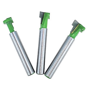 Finger Joint Router Bit with Tongue and Groove Router Bits, 3PCS 1/4 inch Shank Carbide Tool Sets (3PCS Finger Bit Sets) (T Slot)
