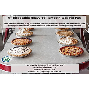 KitchenDance Disposable aluminum foil Pie Pan - 9 Inches Heavy Duty Reusable Aluminum Foil Pie Pan Perfect for Baking, Cooking, Food Preparing, Oven Safe Foil baking Pan, 509, Pack of 10