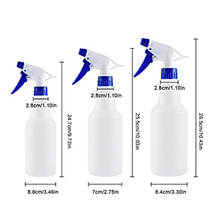 Empty Spray Bottles, Water Spray Bottles for Cleaning, 500-1000ml Refillable Sprayer Bottles, Hand Trigger Empty Spray Bottles for Gardening and Home Cleaning (red 500ml)
