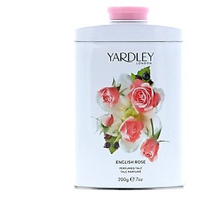 Yardley of London English Rose Perfumed Talc, 7 Oz, Made in England - NEW FORMULA