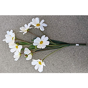 Ooki Cosmos Bush Bundle Artificial Flower Home Living Wedding Baby Bridal Garden Decor Decorations DIY Scrapbook Craft (Blush)