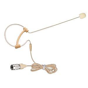 Haoin Single Ear Headset Microphone Earset Headworn Mic Compatible with Audio-Technica Wireless System Bodypack Transmitter with 1.2m Cable Windscreen Hirose 4 Pin Plug
