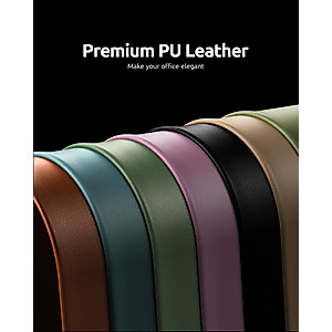 YSAGi Dual-Sided Leather Desk Pad, Office Desk Mat, PU Leather Desktop Protector, Large Mouse Pad, Laptop Desk Pad, Waterproof Desk Writing Pad for Office and Home (23.6" x 13.8", Blue+Grey)