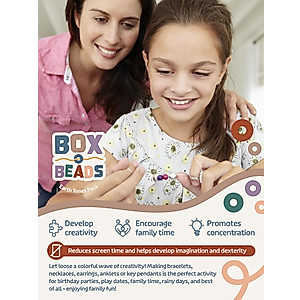 Clay Beads Bracelet Making Kit by Box-O-Beads, 6000 pcs Polymer Clay Heishi Beads for Bracelet & Jewelry Making, DIY Bracelet Making Kit for Kids & Teens Ages 8-12, 24 Earth Tone Colors, 6mm Beads