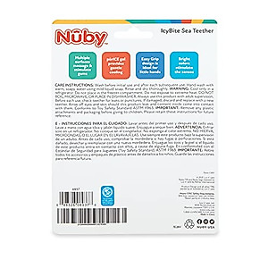 Nuby Ice Gel IcyBite Sea Teether Keys, 3M+ Multi