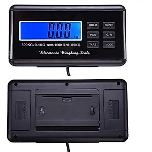 MejorChoy 660lbs Postal Scale LCD Digital Scale Floor Platform Scale 300kg Capacity for Shipping Weighing