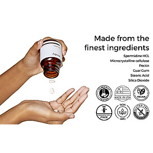 Moby Spermidine Supplement - Over 100x More Potent Than Wheat Germ Extract - 10mg Per Capsule - 99% Pure Spermidine - Clinically Tested - 3rd Party Tested - Made in The USA - 30 Day Supply