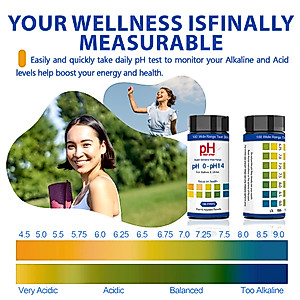 100pcs All-Purpose pH Test Strips - Accurate 0-14 Range for Urine, Saliva, Water, Labs, Aquariums, and Pools