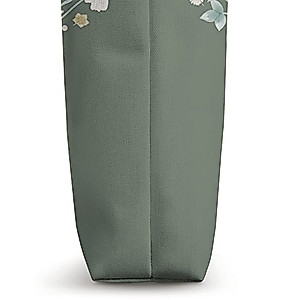 Disney Mickey Mouse Icon Spring Flowers Sage Green Tote Bag