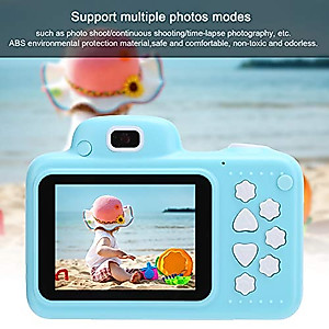 Children Video Record Camera, Dual Lens 2.4in 1080P Kid Camera Toys, Support Continuous Shooting, Time Lapse Photography, Gift for Children on Children's Day, Birthday, Christmas (Blue)