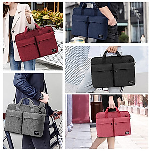 KINGSLONG Slim 17.3 inch Laptop Sleeve Bag Carrying Case with Shoulder Strap, Notebook Ultrabooks Computer Handbag Cover for Men Women Fit for Acer Asus HP Pink