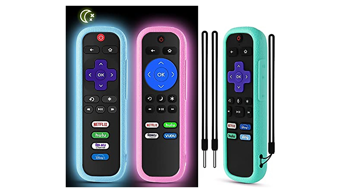 Roku Remote Cover - Glow in the Dark Silicone Protective Sleeve
