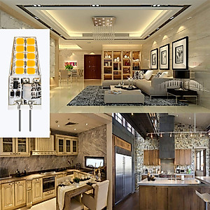 BAOMING G4 LED Bulb 12V 3.5W JC Bi-Pin Base, 20W-35W T3 G4 Halogen Equivalent, 2700K Soft Warm White, No-Flicker 350LM, Chandelier Lighting/Landscape Lighting/Microwave Lighting (10 Pack)