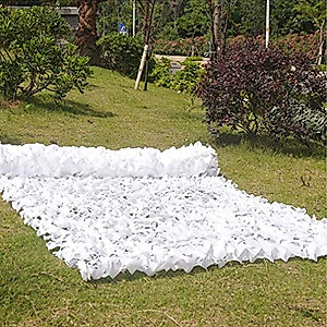 NIANXINN Camo Camouflage Net,150D Oxford Polyester Camo Net,White Sun Protection Net,for Bars Garden Camping Leisure Animal Observation Sun Protection Camouflage Privacy Screen(8x10m/26.2x32.8ft)