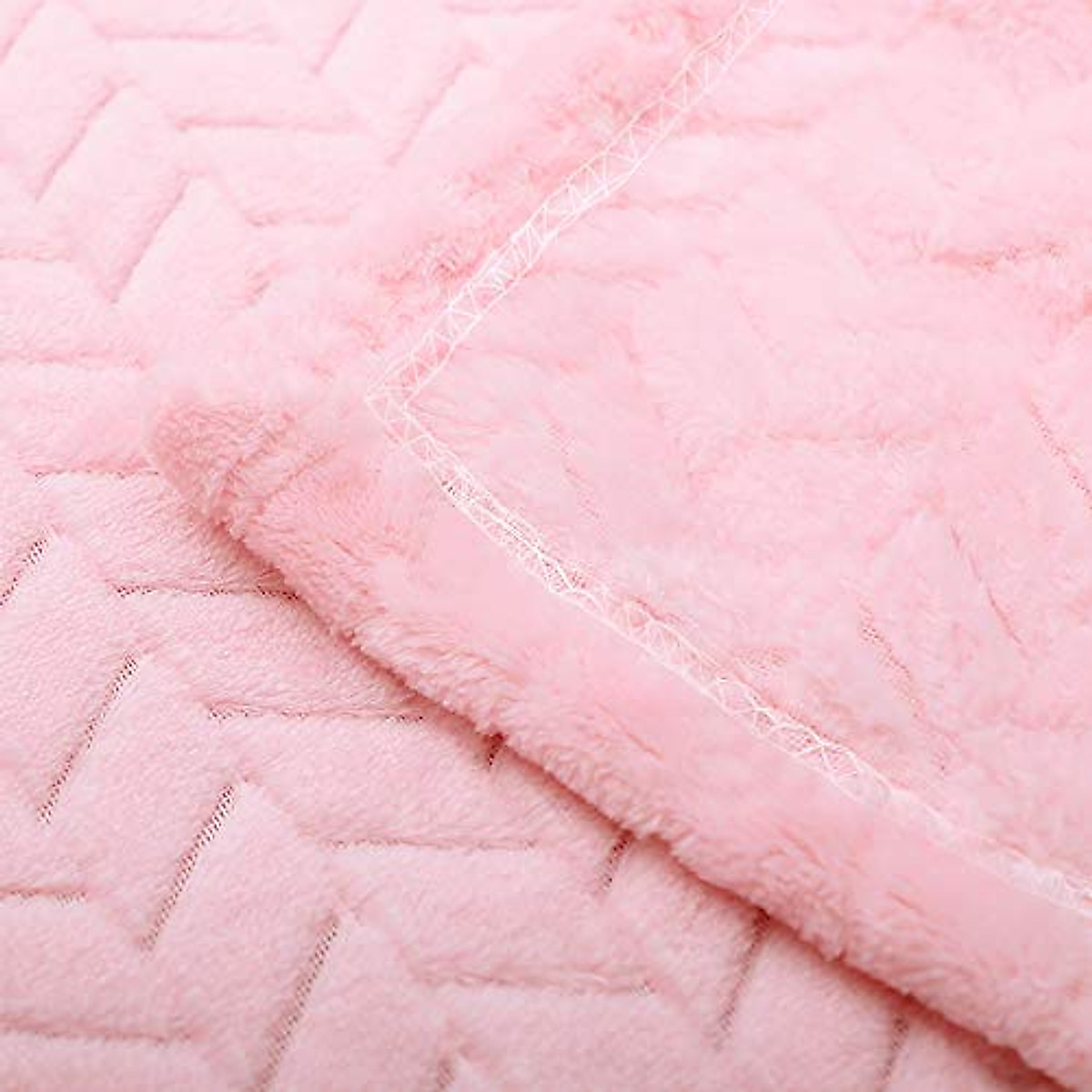 Baby Blanket Flannel, Cozy Throw Blankets for Newborn Infant and Toddler, Super Soft and Warm Receiving Baby Blanket for Crib Stroller (Pink 30 * 40")