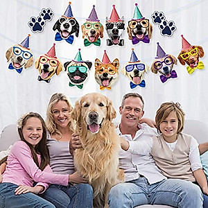 Dog Birthday Banner Birthday Garland Dog Theme Party Bunting Decoration Baby Shower Party Supplies (Dog)
