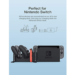Bestand Switch Charging Dock Station 4 in 1 for Nintendo Switch Joy-Con Controllers & Nintendo Switch Pro Controller