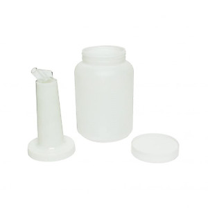 TrueCraftware Set of 3 White 2 qt Pour and Store Fruit Juice and Liquor Pour Bottles- Bar Supplies Pour Bottles Plastic Juice Pour Bottles Plastic Barware for Bars & Event