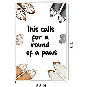 Funny Graduation Card For Women Men, Cute Paws Congratulations Card for Him Her, Lovely Proud of You Card, New Job Card, Graduation Gifts, College Graduation Card for Son Daughter