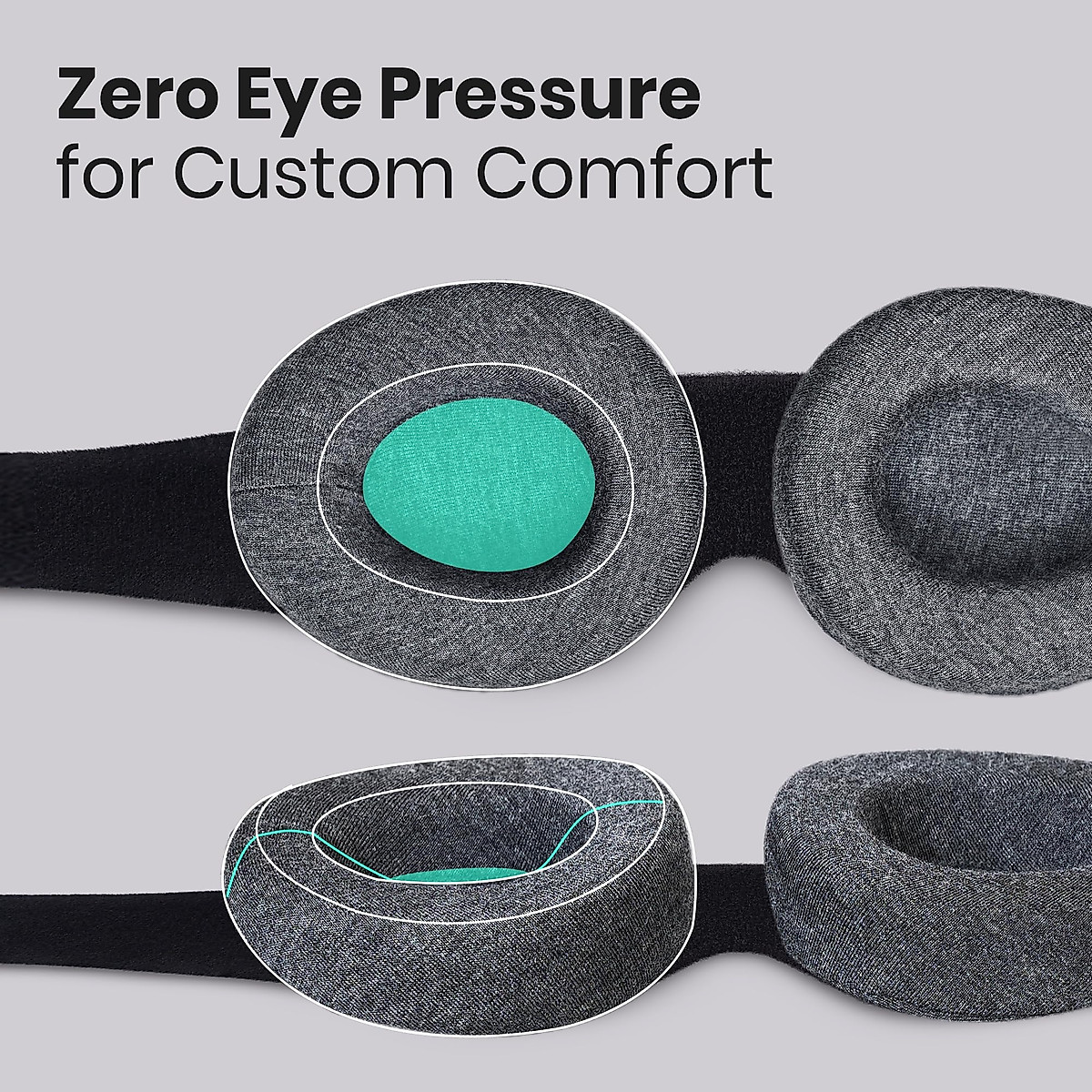 Manta Sleep Mask - 100% Light Blocking Eye Mask, Adjustable Sleeping Mask with Detachable Eye Cups, Ultra Comfortable for Women & Men, Zero Pressure on Lashes, Perfect for Deep Rest/Travel/Shift Work