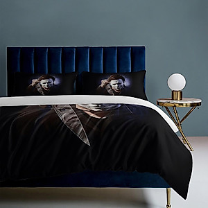 Pbunlkl Michael Killer Myers 3-Piece Bedding Set Duvet Cover Pillow Shams Set Soft Lightweight Comforter Cover Set 90"x90"