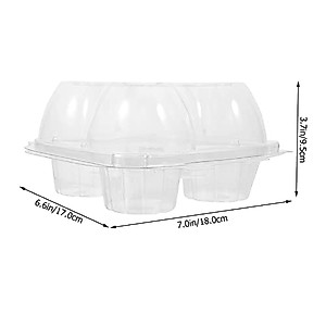 NOLITOY 30 Pcs Four Piece Cake Box Cupcake Carrier Muffin Gifts Carriers Cupcake Transport Container Plastic Food Containers Egg Tart Container The Pet Clamshell Household Dessert