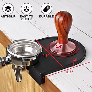 Espresso Knock Box Tamp Station: Knock Box Espresso Coffee Knock Box Espresso Knock Box and Tamp Station - Espresso Machine Accessories | with Espresso Measuring Cup, Espresso Tamping Mat Tamper Mat