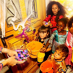 LOMIMOS Halloween 3D Light Up Rings, Resin Ring Toys Goodie Bag Fillers Glow In The Dark Accessory for Kids Treat Bags Gifts Party Favors Supplies(12pcs)