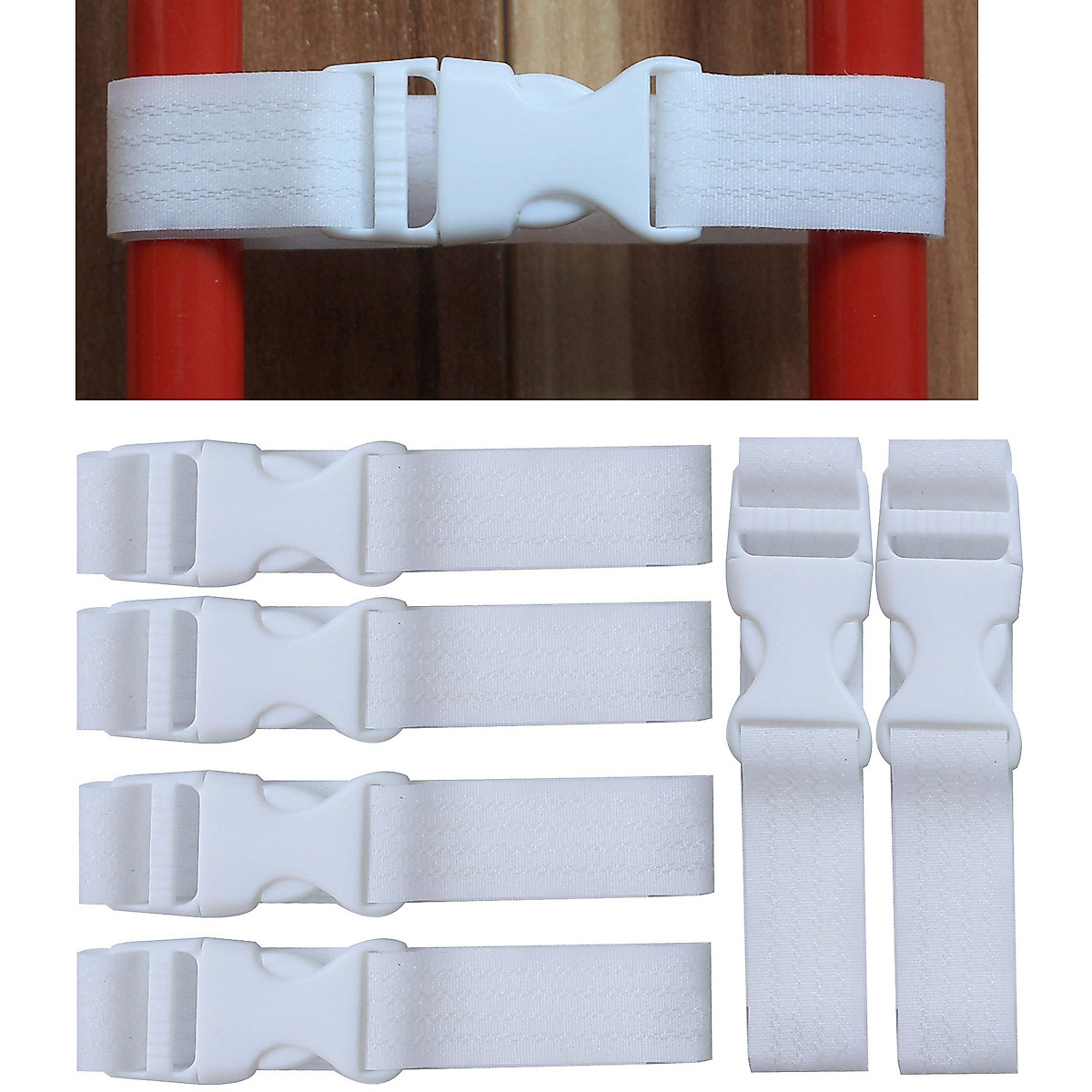 Vukgahao French Door Fridge Lock Multi-Functional Magic Buckle Baby Cabinet Lock forRV Cable Tie Best Gifts for Child Safety Products (White, 14)