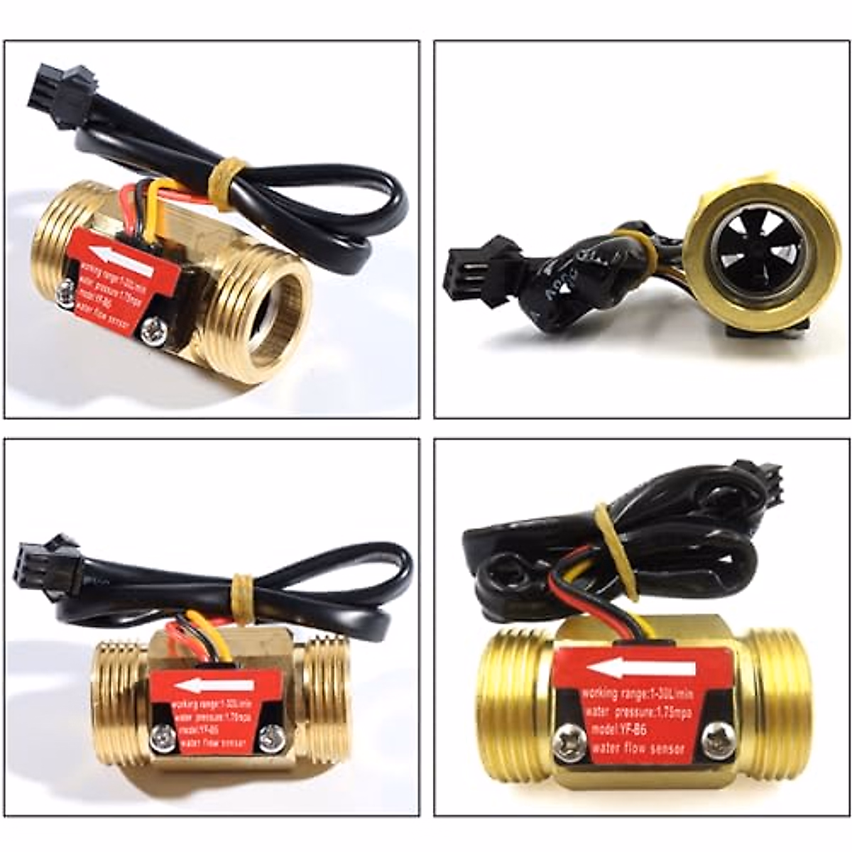 HEYXI 3/4'' Water Flows Sensors Flows Meter Flowmeter Counter Water Flows Sensors DC3.5V-24V 1-30L/min