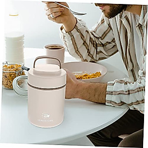 LIFKOME Sulated Soup Cup Handle Soup Mugs Lids Stainless Mug for Soup Microwave Soup Mug Lid Cereal to Go Bowl