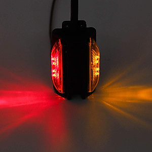 Partsam 2x 4 LED Clearance Trailer Fender Lights Amber Front Red Back 4 Diodes RH/LH