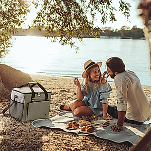 Large Soft Sided Cooler Bag - Portable, Collapsable, Insulated, and Leak Proof - 60 Can 40L Capacity Ice Chest - Great Coolers for Travel, Camping, Picnics, Tailgate, Beach, Boats, or Cars