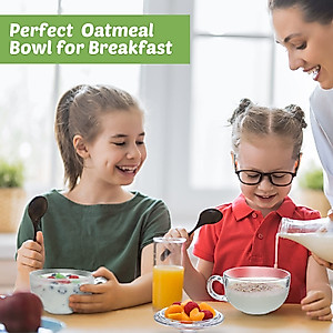 2 Pcs Transparent Ramen Bowl with Lid and Handle, Microwave Safe Glass Mixing Pot For Cooking, Cereal, Breakfast, Noodles Soup Cereals Fruits (600 ml/ 20 oz)