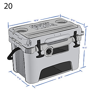 Frosted Frog Green Camo 20 Quart Ice Chest Heavy Duty High Performance Roto-Molded Commercial Grade Insulated Cooler
