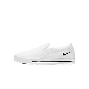 Nike Womens Court Legacy Canvas Slip On White Size 11