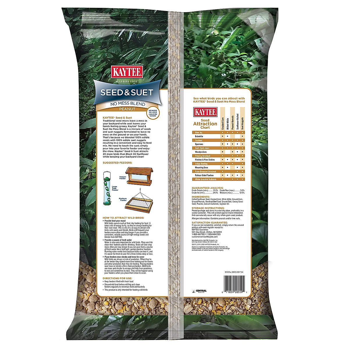 Kaytee Seed & Suet No Mess Peanut 10 Pounds