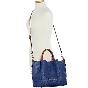 Dooney & Bourke Handbag, Ostrich Large Barlow Satchel - Navy